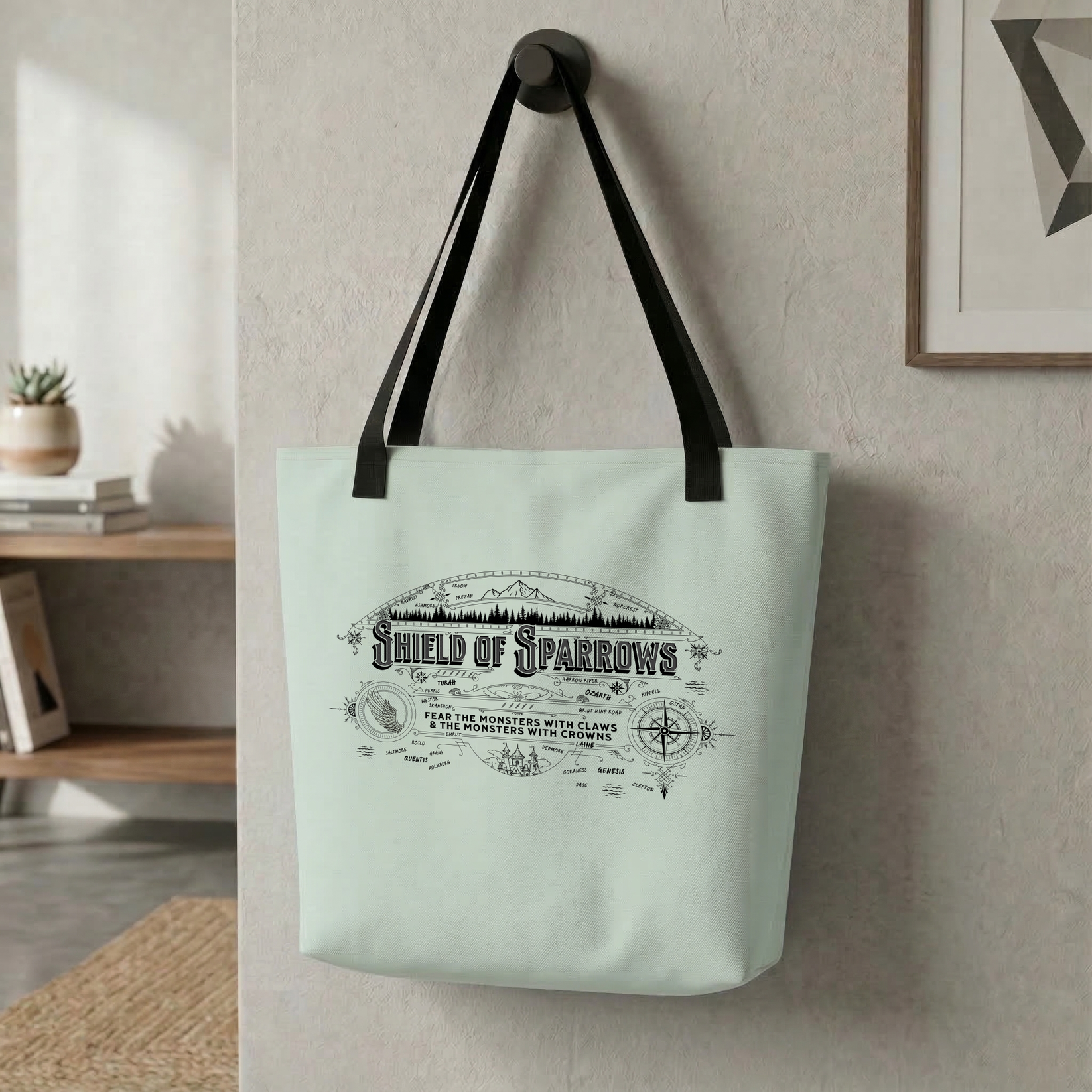 Calandra Map | Shield of Sparrows Tote – Sparrow & Wilde